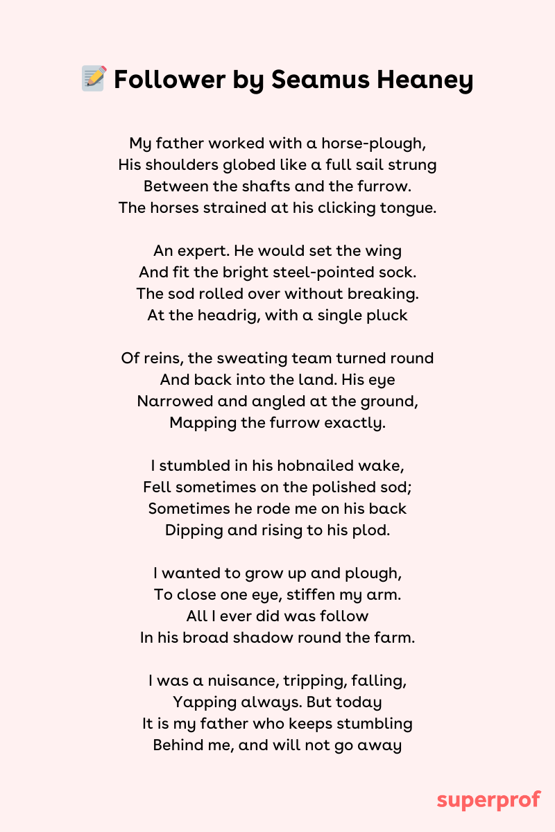 GCSE Poem Analysis: Seamus Heaney's "Follower" | Superprof